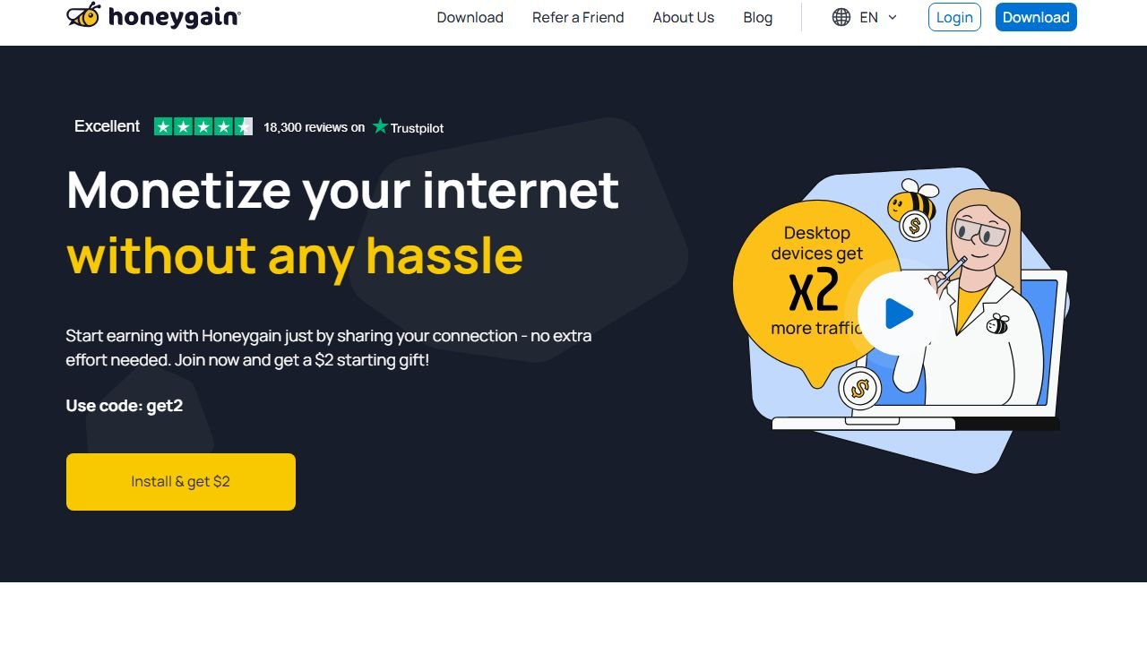 Honeygain App: Earn Passive Income With Your Internet